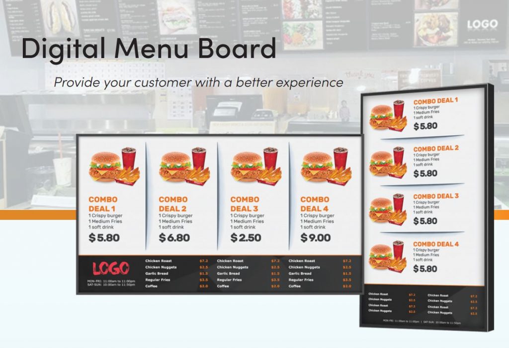 Quick-Service Restaurant - 7 Benefits of Using Digital Menu Board in QSR