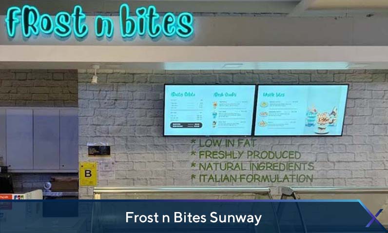 Frost n Bites Sunway | VEXO Smart Digital Signage 49" | For Retail Store