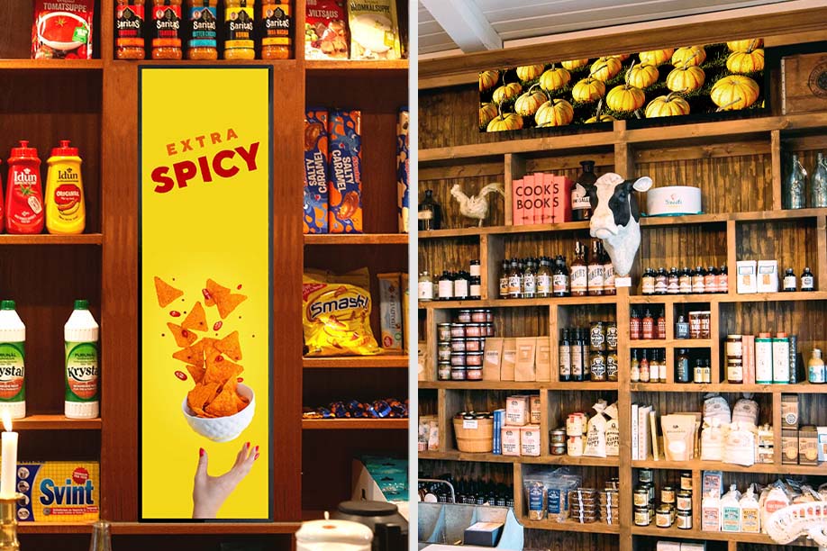 Stretched Bar Display 28" and 37" | Digital Signage Display | Shelf Display