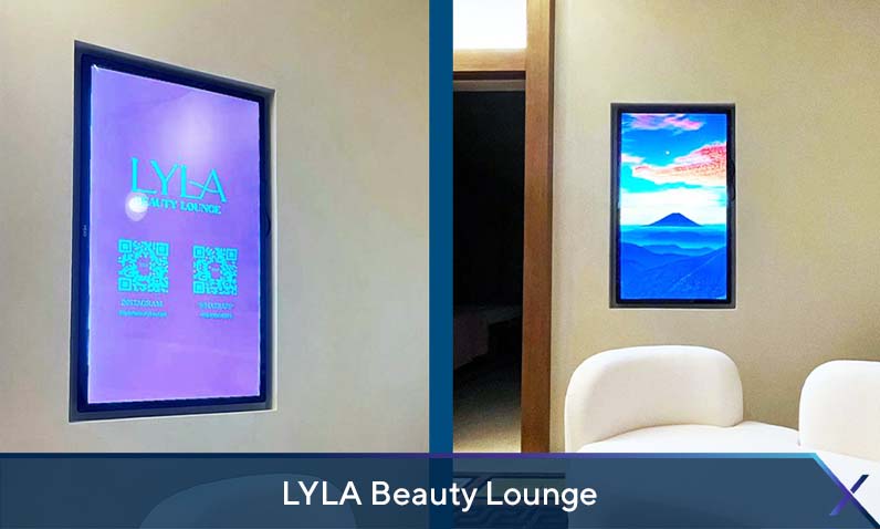Lyla Beauty Lounge | VEXO Digital Signage 55" | In-store Digital Display