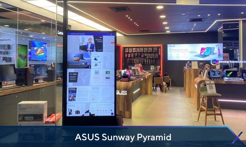 ASUS Sunway Pyramid | VEXO Touch-screen Digital Kiosk 50" and 75"