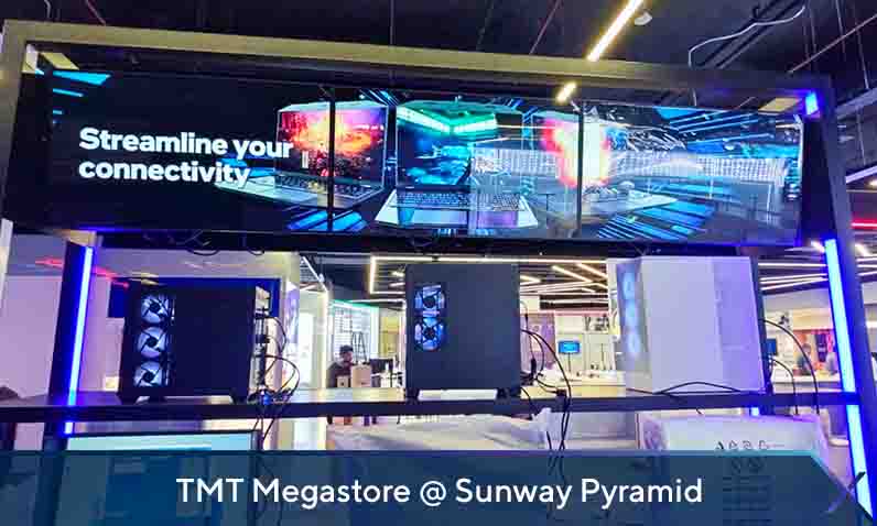 TMT Megastore Sunway Pyramid | VEXO Digital Signage 43"