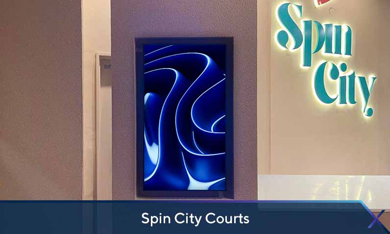 Spin City Courts | VEXO Digital Signage 43"